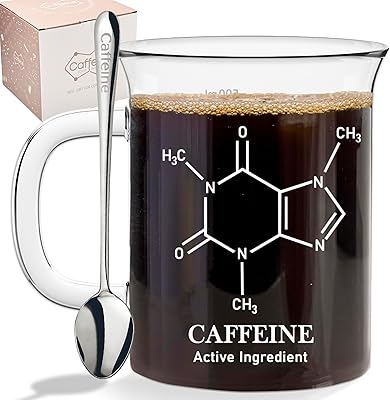 Caffeine Beaker Mug, Caffeine Molecule Mug - Chemistry Mug 16 oz ...