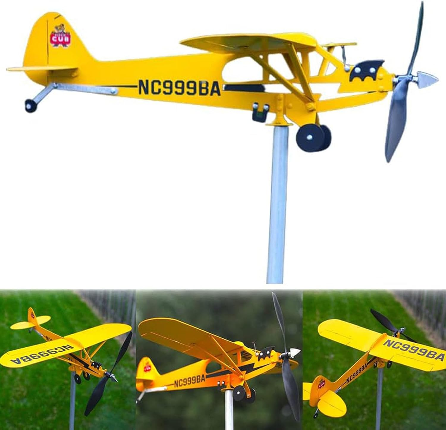 Amazon.com : Piper J3 Cub Airplane Weathervane - 2024 New Airplane Wind ...