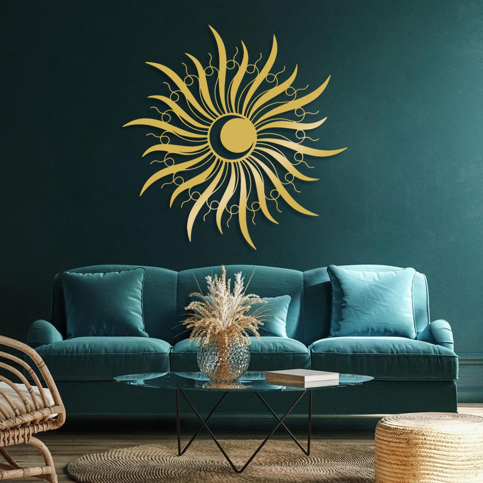Amazon.com: Boho Celestial Decor, Metal Sun Wall Decor, Metal Wall Art ...