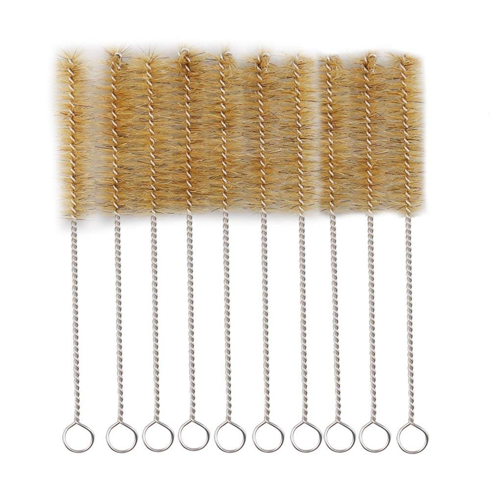 Test Tube Cleaning Brush 25mm Dia. Tan Bristles Radial Tip 11inch ...