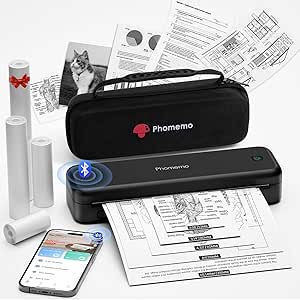 Phomemo M834 Thermodrucker A4, Mobiler Drucker A4 für Unterwegs, Büro ...