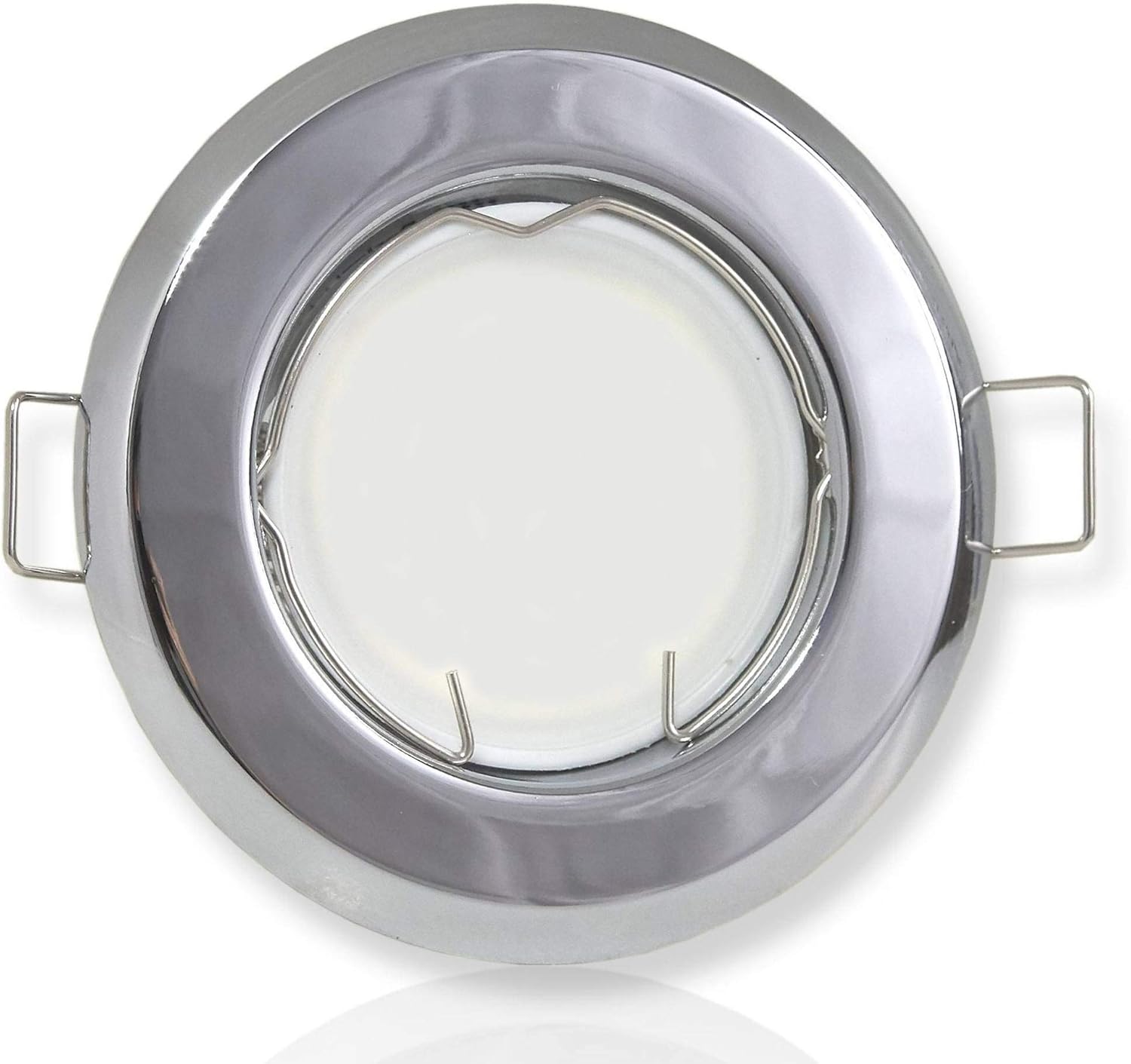LED recessed Spotlight Chrome Round 7 watts Cold White 230V - GU10 ...