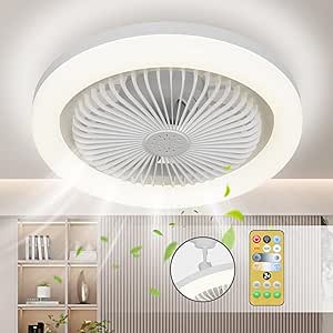 Amazon.com: 2-Pack Small Socket Fan Light, Wireless Ceiling Fan with ...