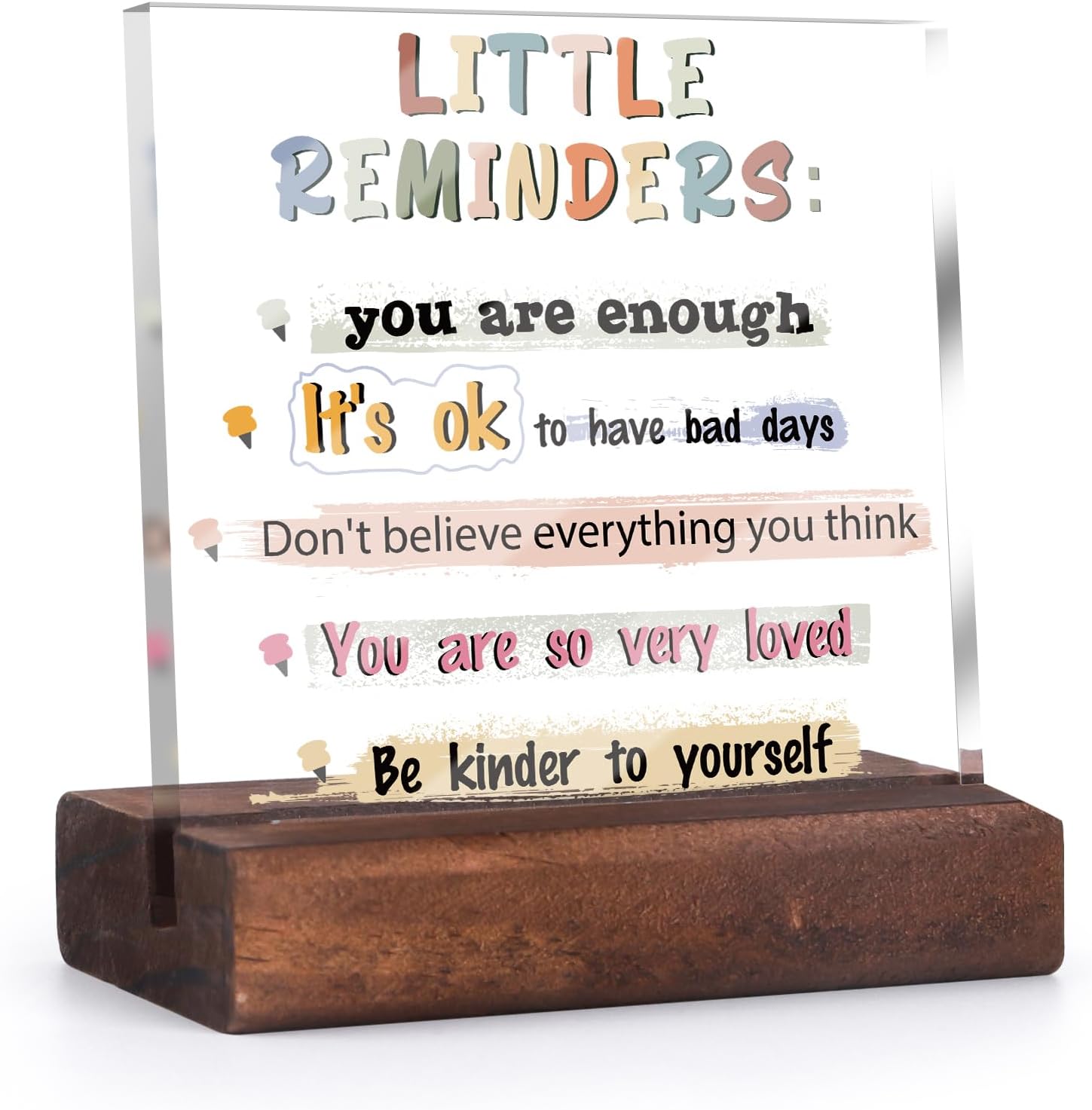 Amazon.com: Inspirational Quotes Desk Decor - Mental Health Gifts for ...