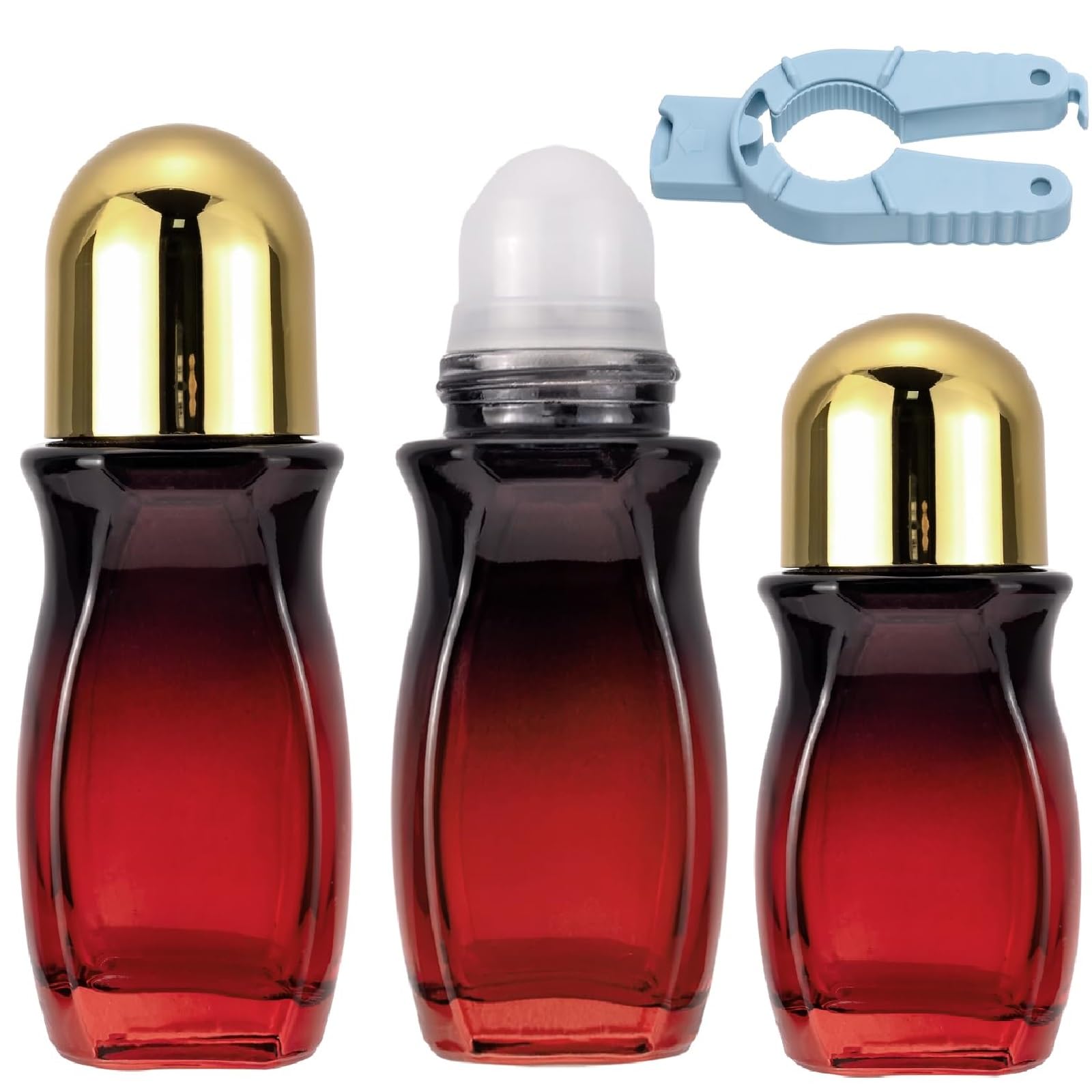 Amazon.com: 3PCS 50ml /30ml Roll On Bottles Roller Glass Bottles for ...