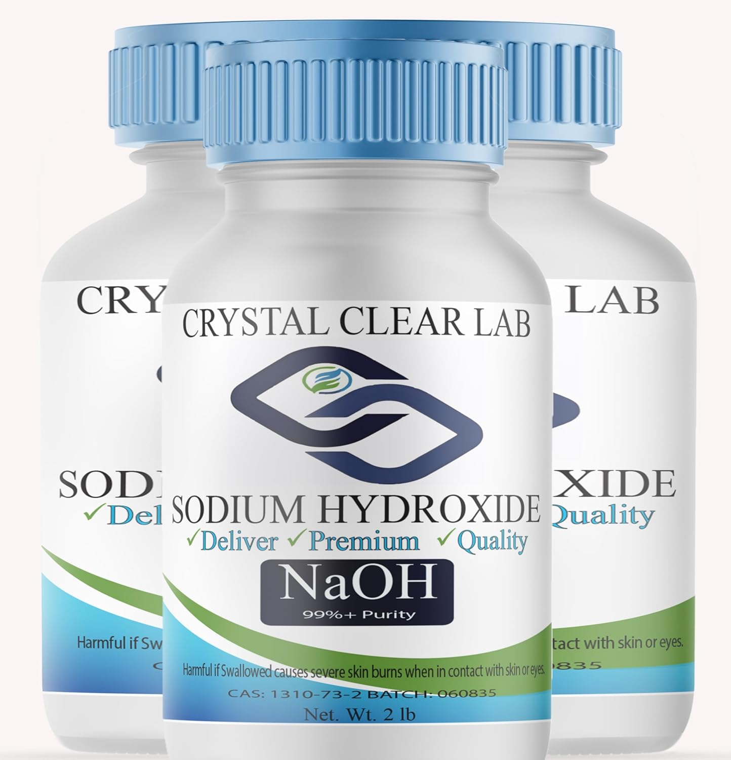 Amazon.com: Crystal Clear Lab Sodium Hydroxide - 5lb Lye, Caustic Soda for Soap Making ...