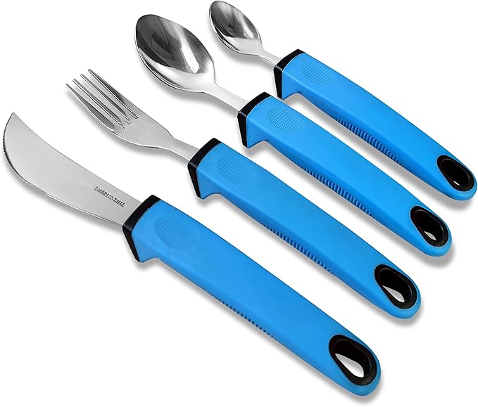 Easy Grip Cutlery Set, Cutlery for Disabled Hands, Disability Ideal ...