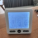 Amazon | Timloon デジタル温度湿度計 外気温度計 ワイヤレス 温湿度計 室外 室内 3つセンサー 高精度 LCD大画面 バックライト機能付き 時計カレンダー/最高最低温湿度 ...