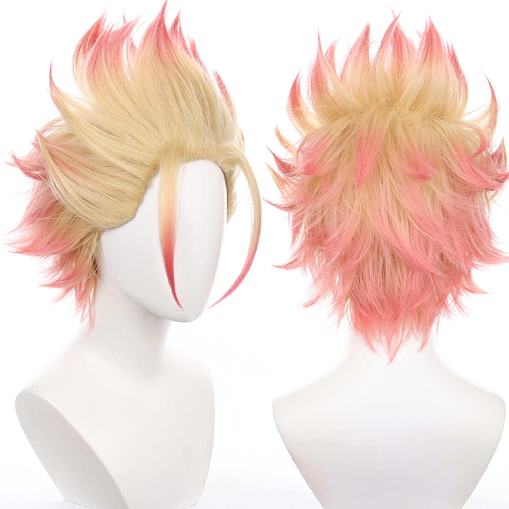 Amazon.com: Blue Lock Shidou Ryusei Cosplay Wig Blonde mixed Pink Short ...