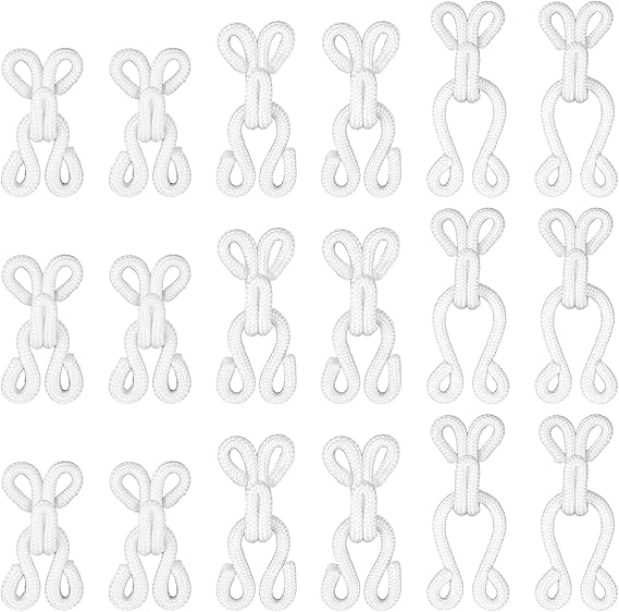 Amazon.com: Hariendny 60 Pairs Sewing Hook and Eye Closure Covered ...
