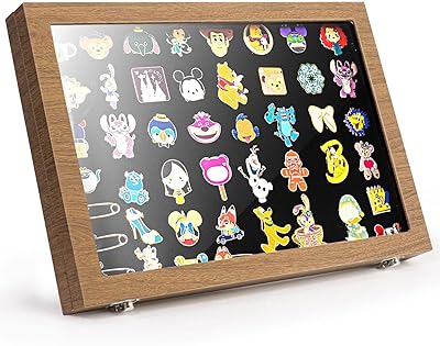 Amazon.com - Pin Display Shadow Box,Enamel Pin Display Frame, Enamel ...