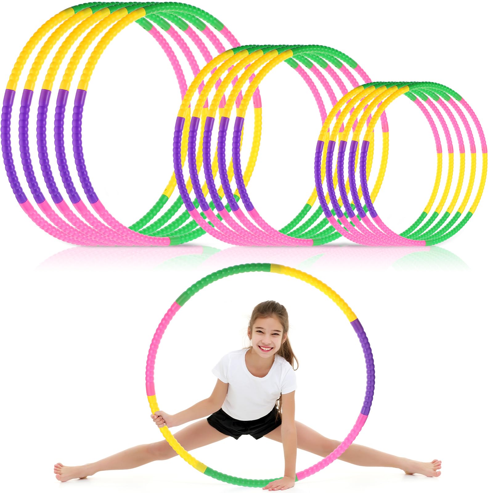 Toy Color Hoop Exercise Hoop, Detachable and Size Adjustable Hoop ...