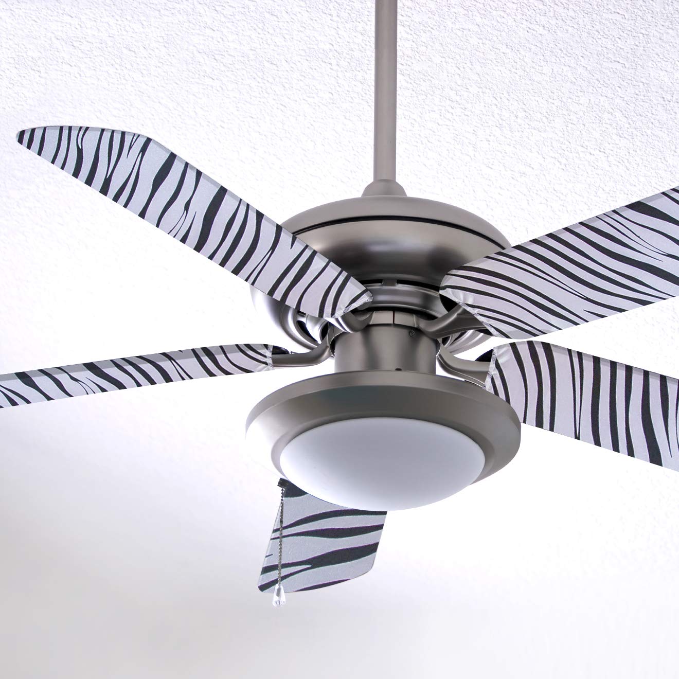 Fancy Blade Ceiling Fan Accesories Blade Cover Decoration, Zebra Print ...