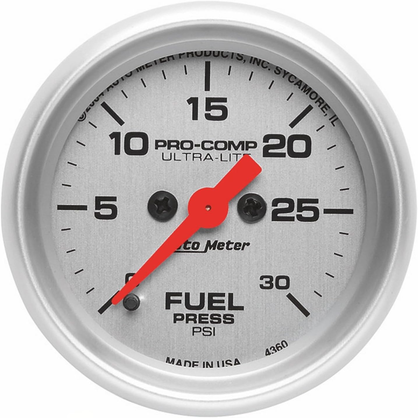 Amazon.com: Auto Meter 4360 Ultra-Lite Electric Fuel Pressure Gauge ...
