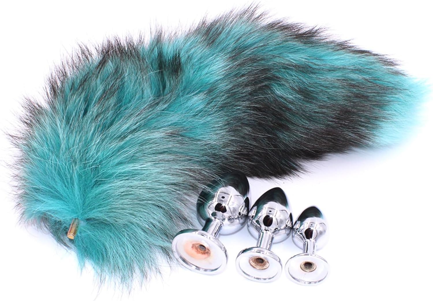 Amazon.com: Replaceable Anal Plug Fox Tails Removable Metal Anal Sex ...