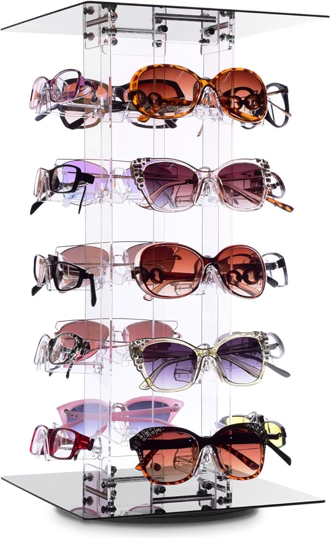 Amazon.com: MOOCA Acrylic Rotating Sunglasses & Eyewear Holder Display ...