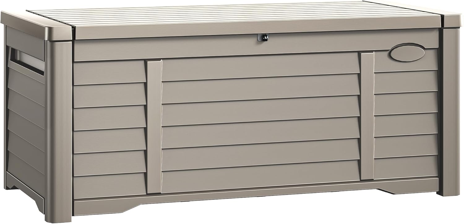 Amazon.com: DWVO Large Deck Box 120 Gallon Waterproof Outdoor Storage ...