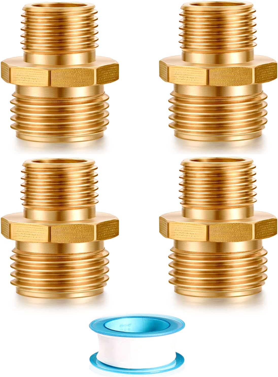 Amazon.com: Tatuo 6 Pack 3/4 Inch Garden Hose Double Male Quick ...