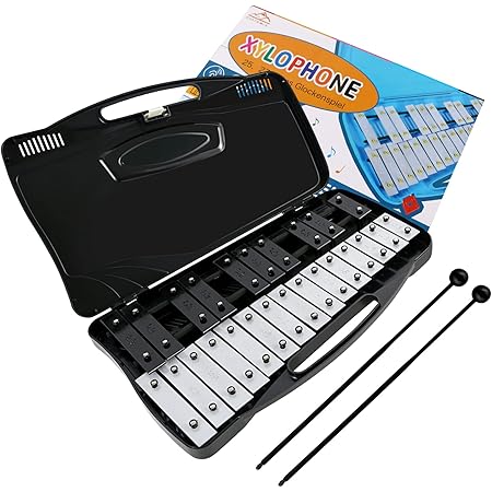 Amazon.com: MINIARTIS Glockenspiel Xylophone | 25 Note Colorful Metal ...