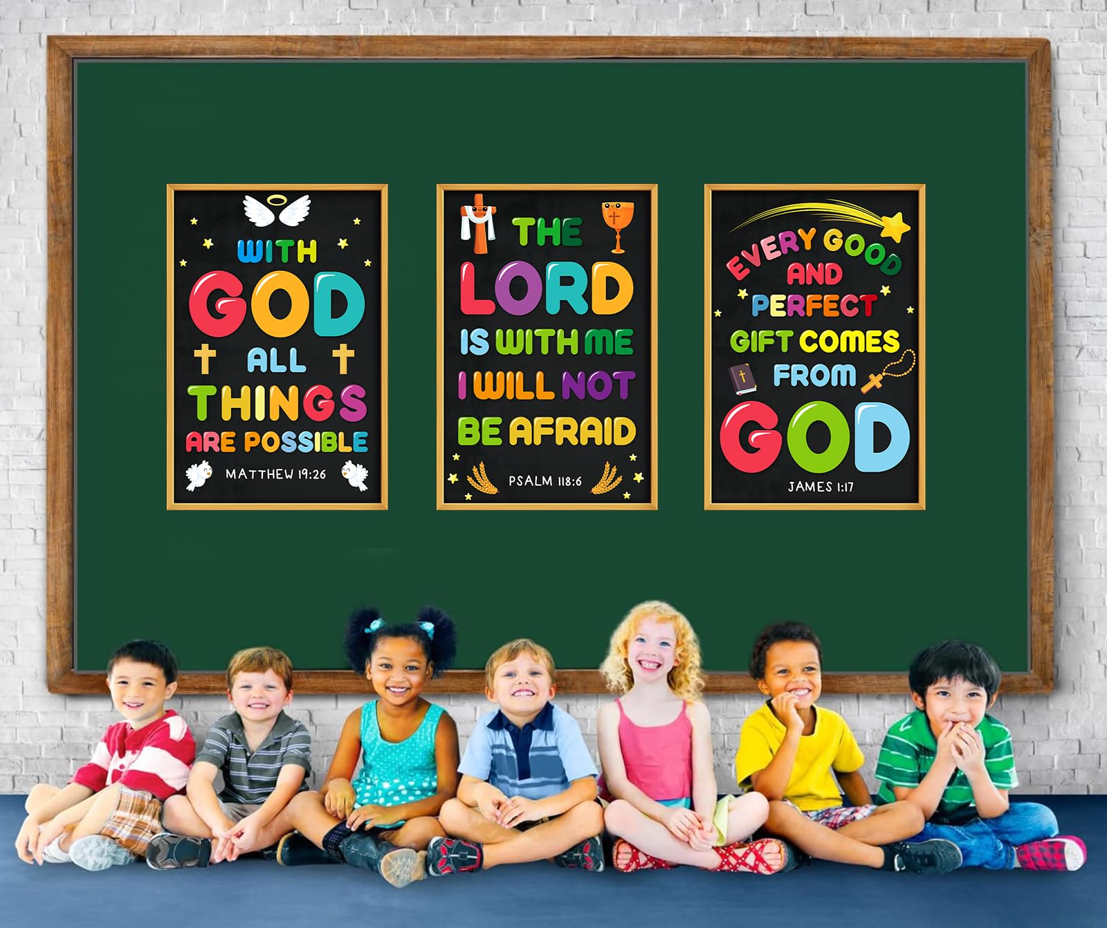 Snapklik.com : Christian Posters For Classroom - 3PCS 165x115 Bible ...