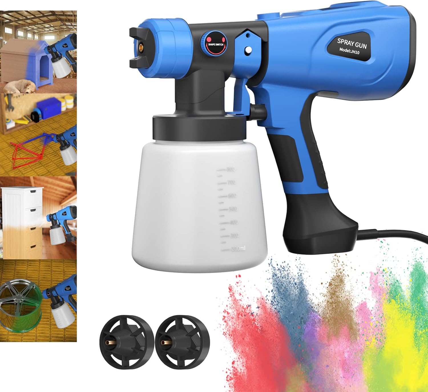 Amazon.com : Paint Sprayers, Electric Spray Gun 600W Paint Sprayers for ...