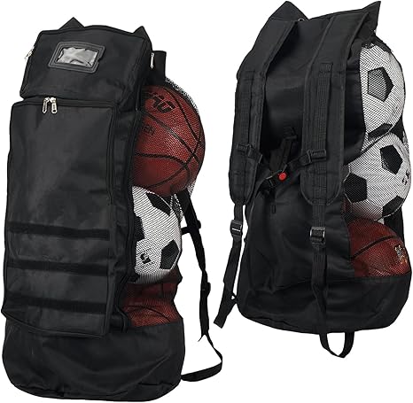 Amazon.com: Large Soccer Ball Bags for Coaches, Heavy Mesh Equipment ...