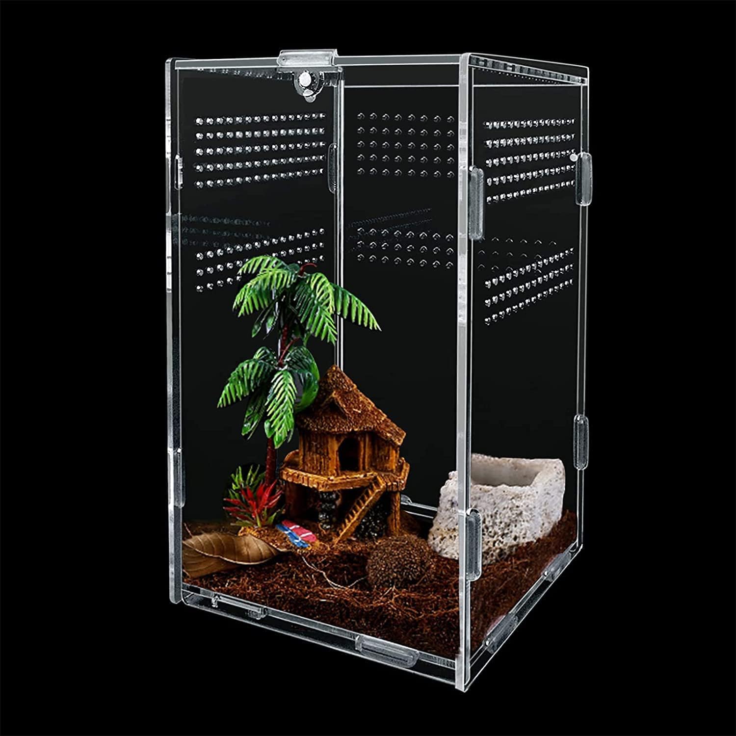 Amazon.com : Reptile Feeding Box, Acrylic Reptile Terrarium Enclosure ...