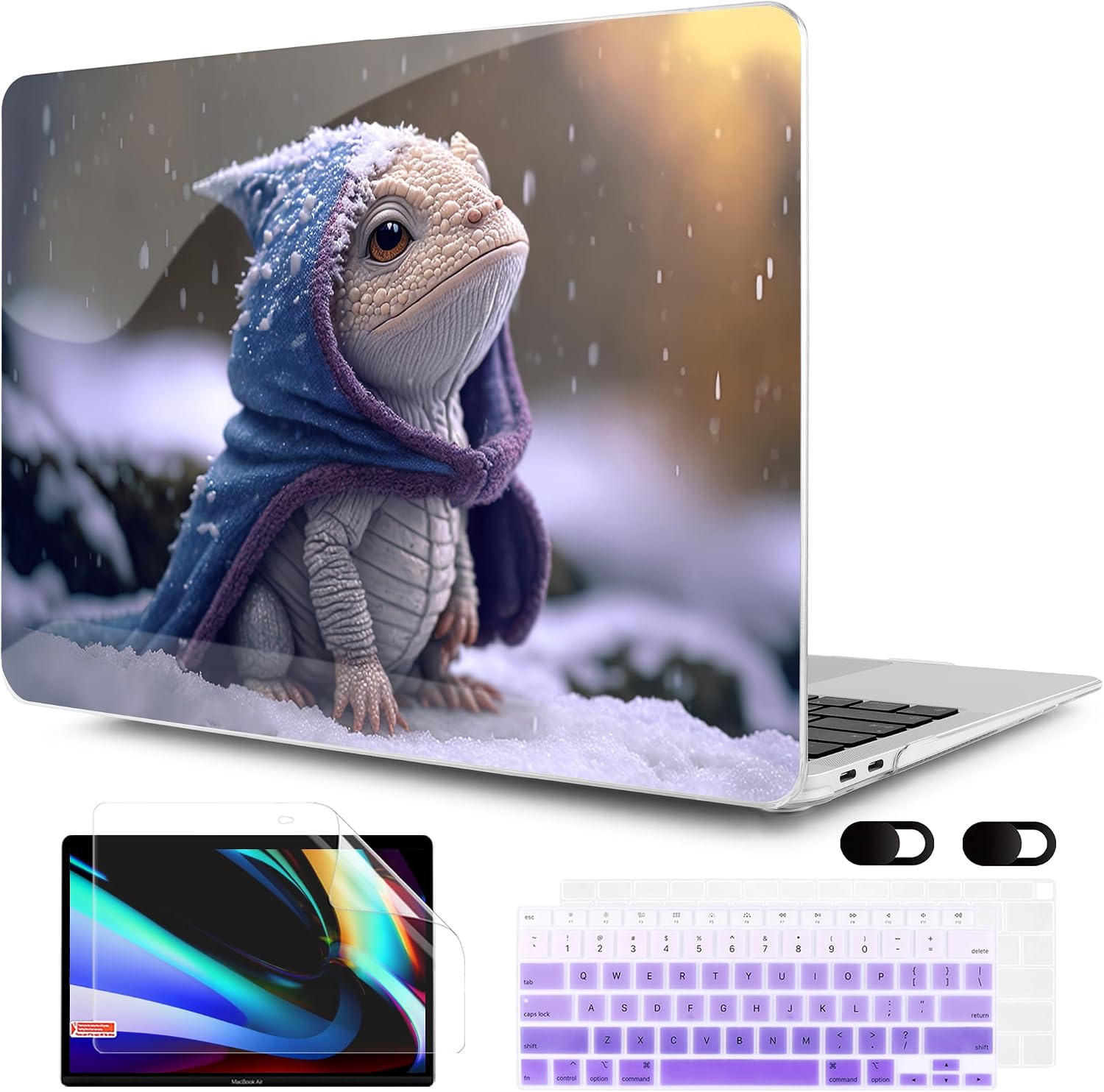 Amazon.com: MEEgoodo for MacBook Air 13 inch Case 2021 2020 2019 2018 ...
