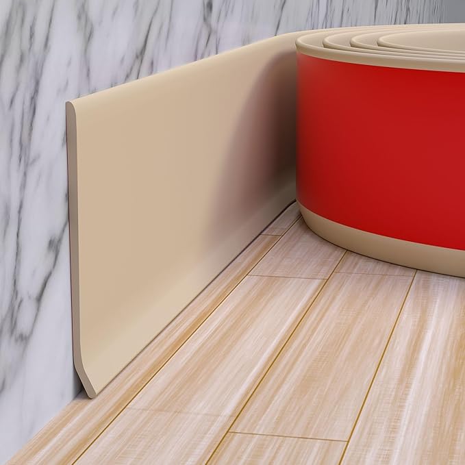 Amazon.com: Duzzy Flexible Baseboard Molding Trim, 4 Inch(W) x 40 Feet ...