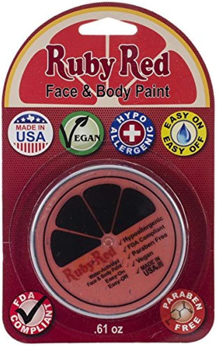 Amazon.com: Ruby Red Face Paint .61oz-Orange