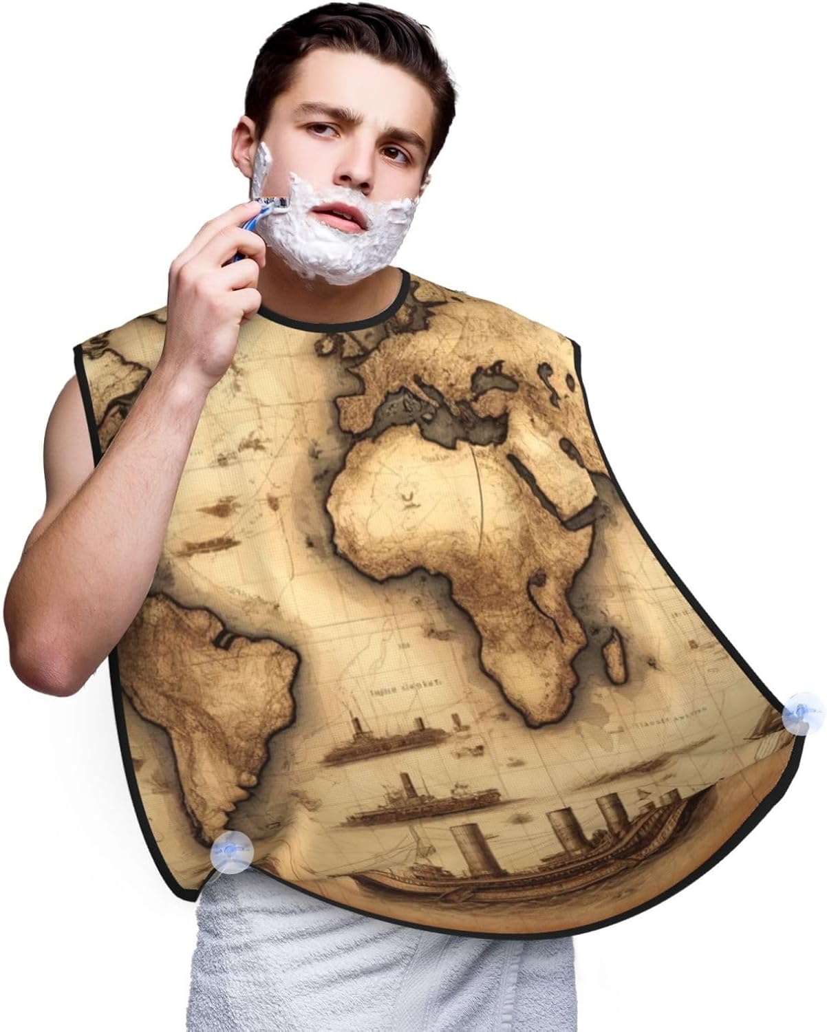 Amazon.com: Augenstern Men'S Shaving Apron Ancient-World-Map Father ...