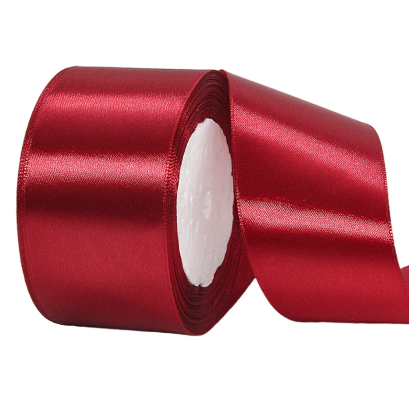 Thick Burgundy Red Ribbon 50mm for Gift Wrapping 22M, Double Sided 50mm ...