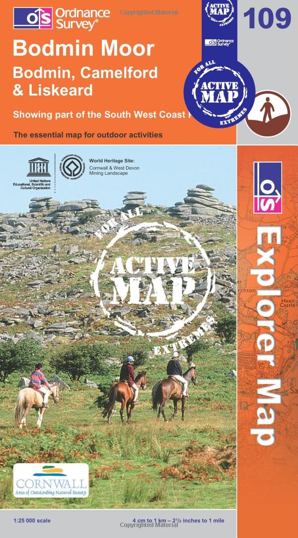 Bodmin Moor (OS Explorer Map Active): Sheet 109: Amazon.co.uk: Ordnance ...