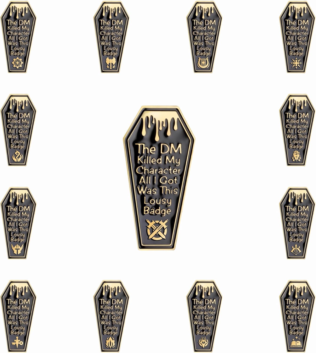 Amazon.com: DND Table Game Player Classes Badge - Humorous DM Tribute ...