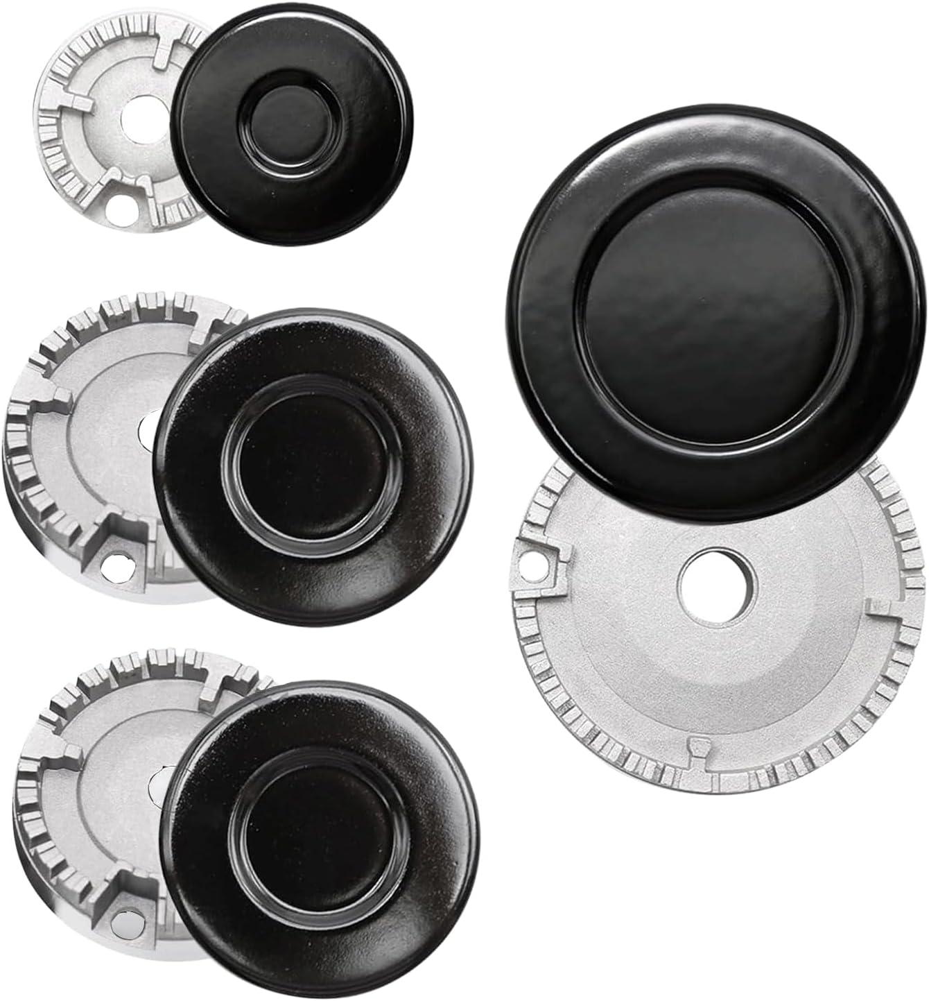 Amazon.com: 8PCS Gas Stove Burner Caps, Burner Covers for gas stove ...