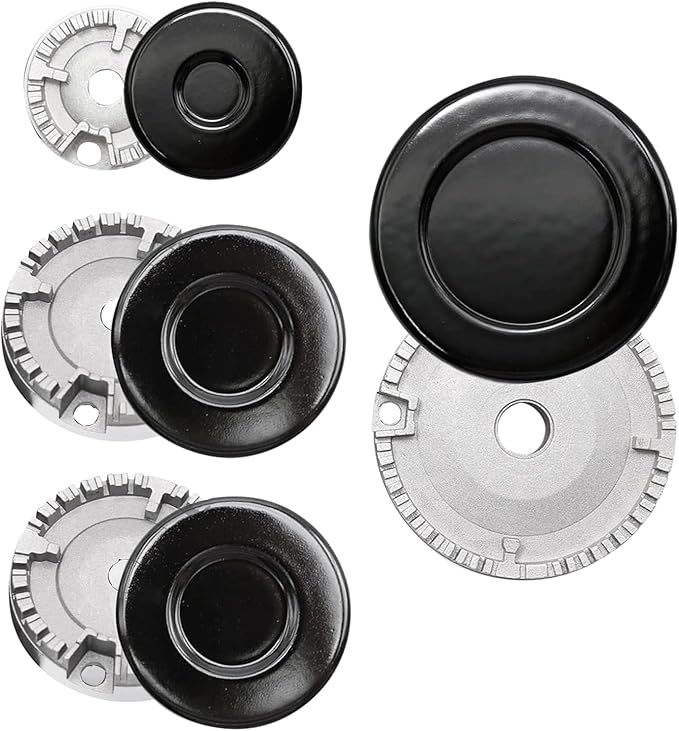 Amazon.com: 8PCS Gas Stove Burner Caps, Burner Covers for gas stove ...