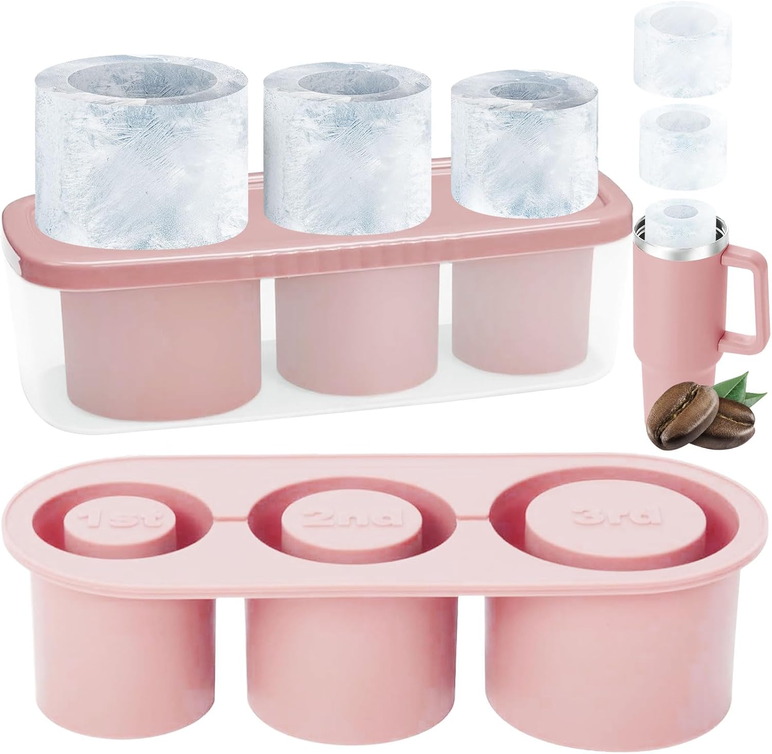 Amazon.com: DOGITY Ice Cube Tray for Stanley Cup,Ice Molds for Stanley ...