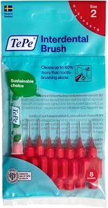 TePe Original Interdental Brushes - Easy Cleaning Between Teeth - 1 x 8 ...