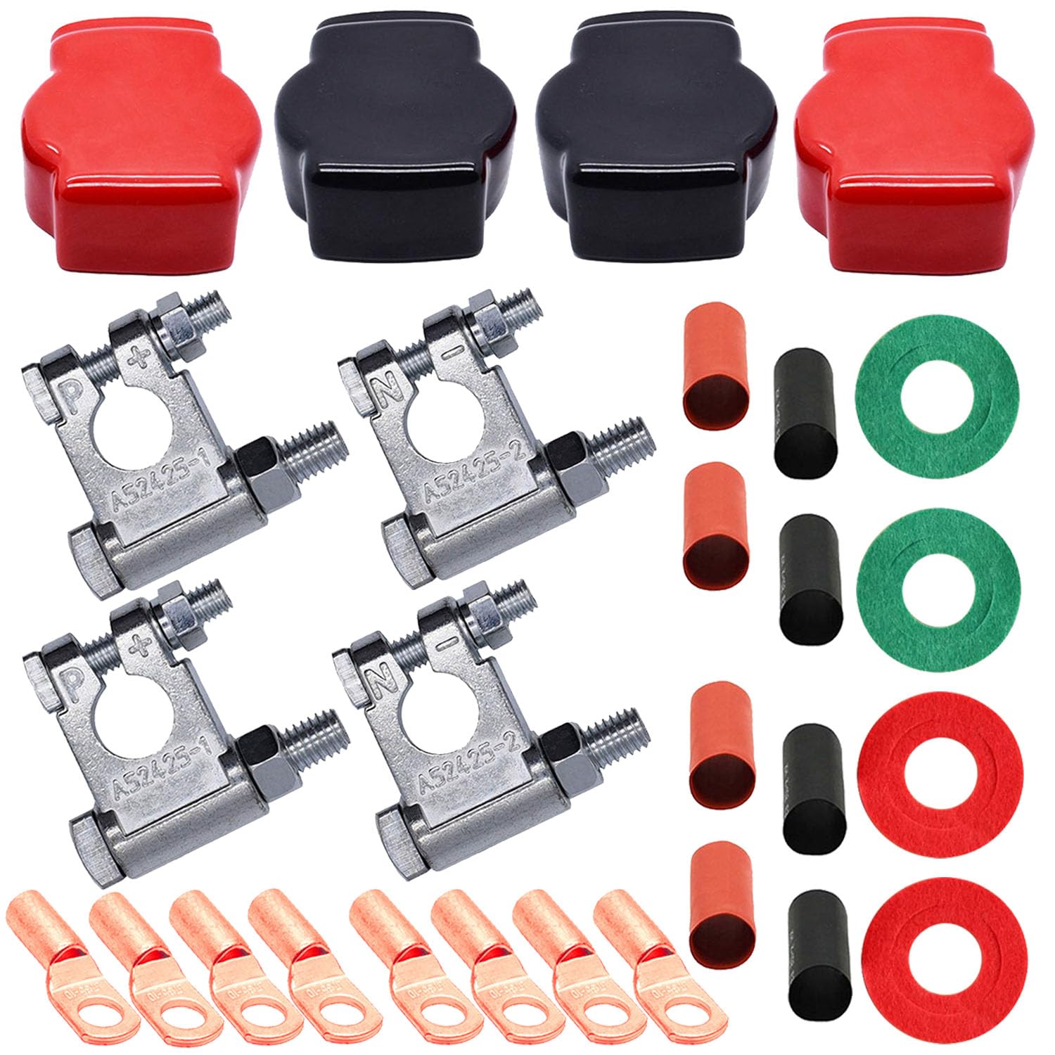 Amazon.com: DLronwey Battery Terminal Connectors,Military Spec Positive ...