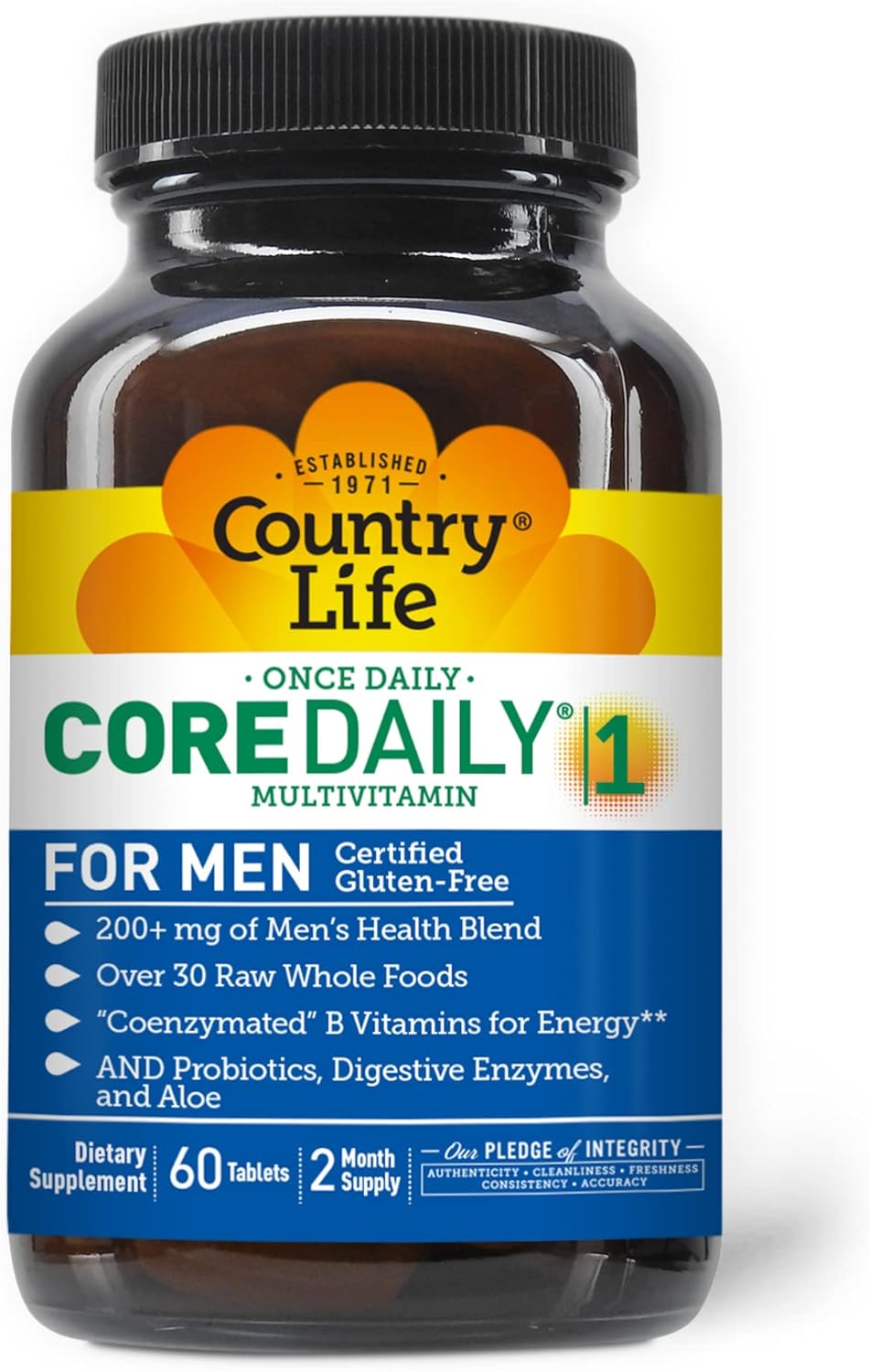 Amazon.com: Country Life Core Daily 1 for Men Tablets, 60 Count ...