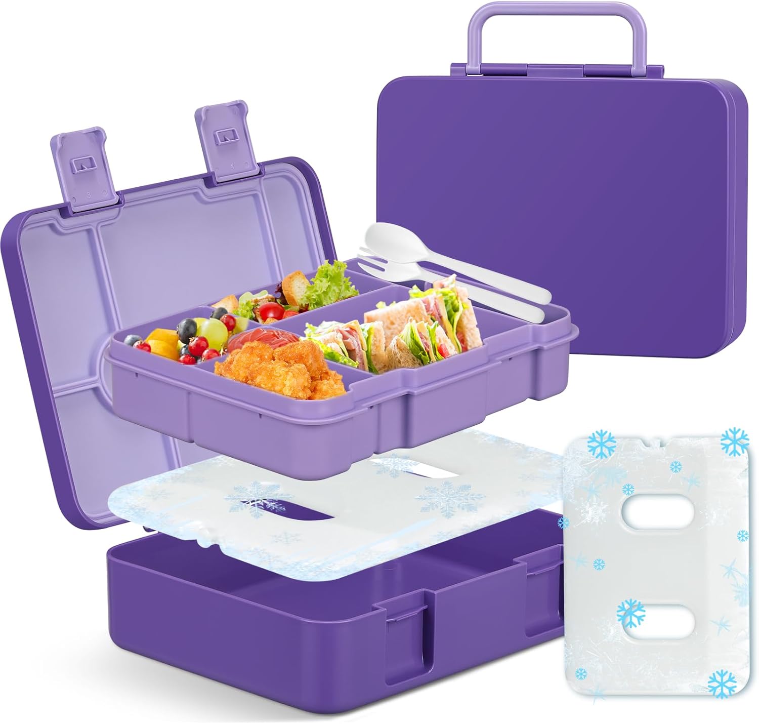 Amazon.com: JOOPETALK Chill Bento Lunch Box for Kids Adult with Ice ...