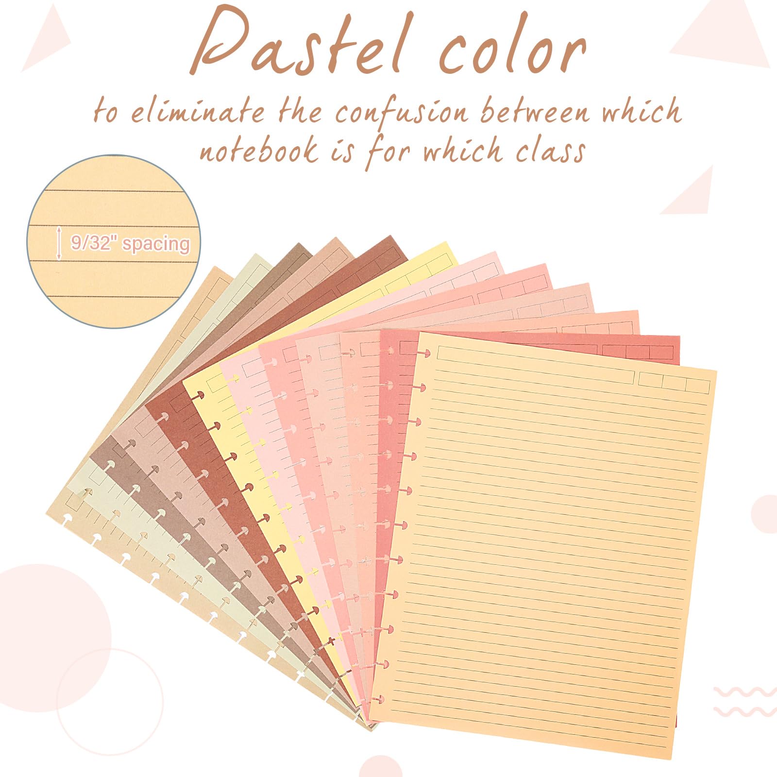 Snapklik.com : PerKoop 12 Pack 480 Sheets Colored Discbound Refill ...