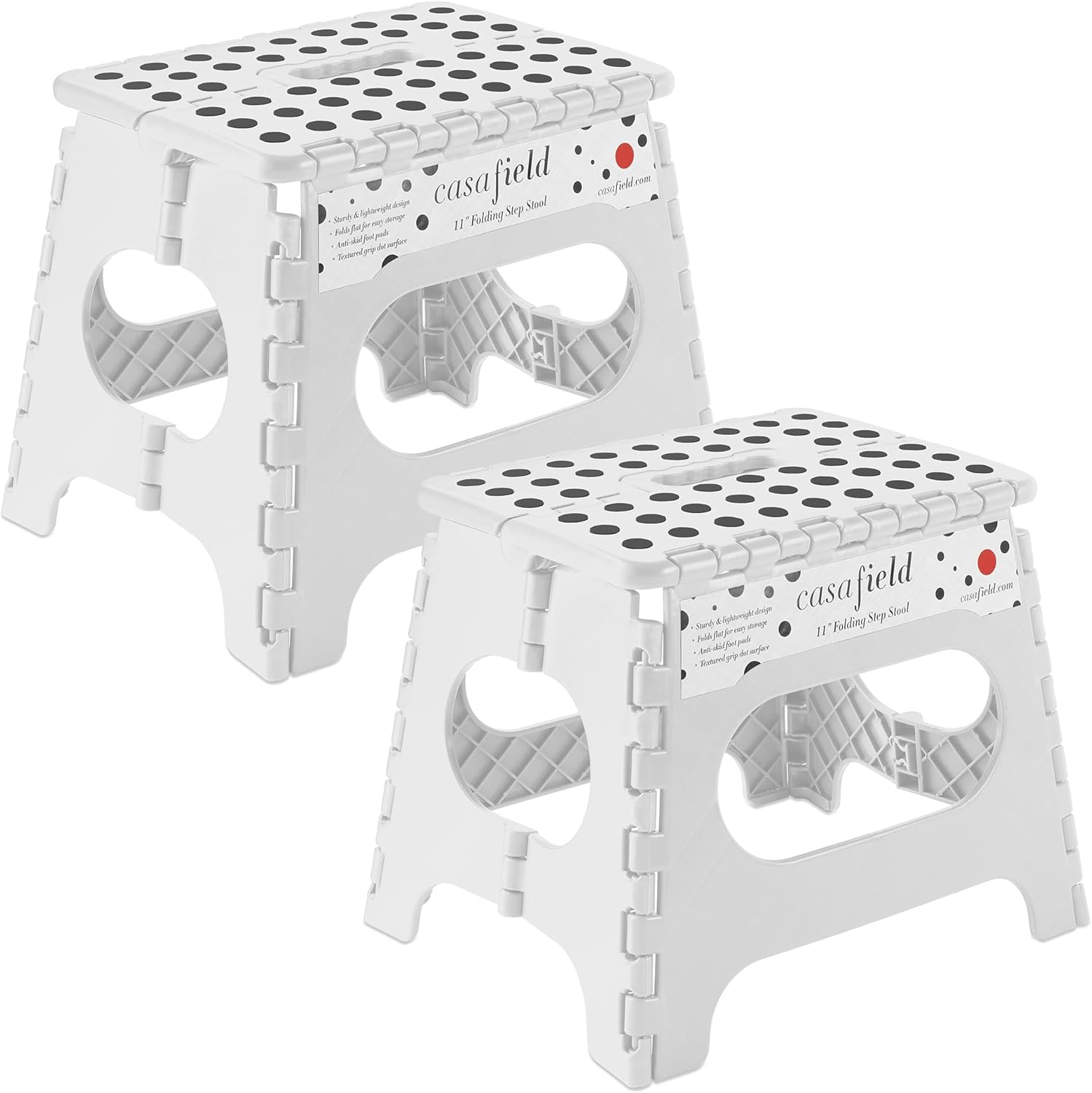 Amazon.com: Casafield 11" Folding Step Stool with Handle (Set of 2 ...