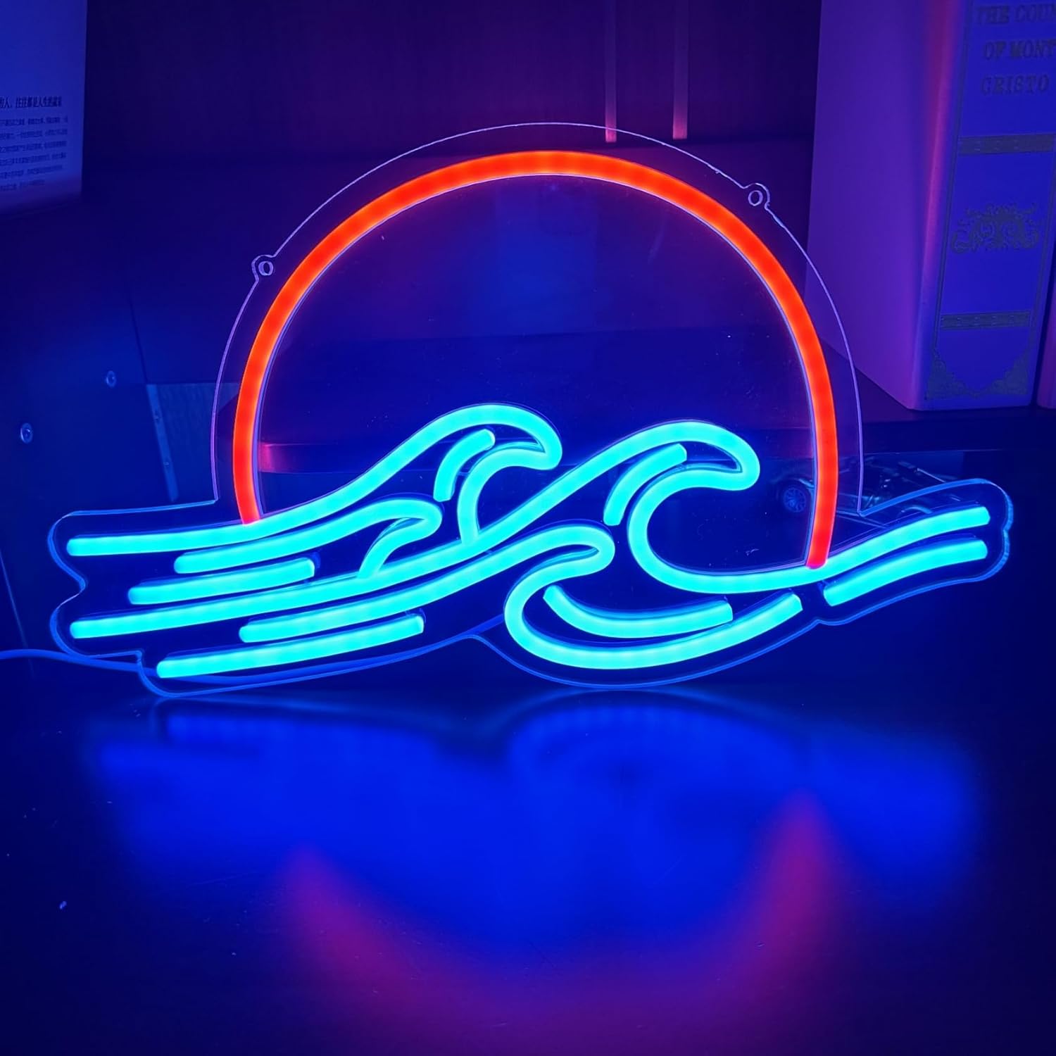 Dimmable Neon Sunrise Sunset Sign LED Anime Neon Sign for Wall Decor ...