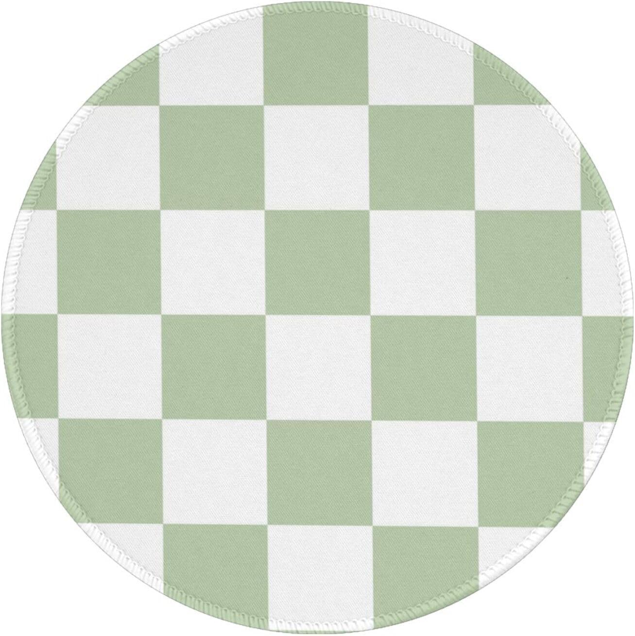 Amazon.com: Green Checkerboard Round Mouse Pad Small Gaming Mousepad ...