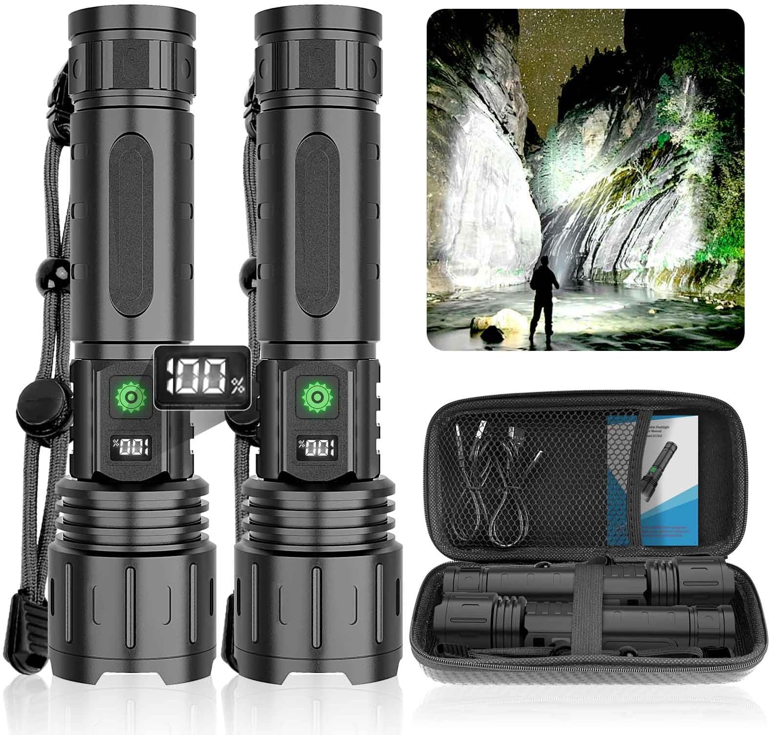 LUMINTOP Rechargeable LED Flashlights High Lumens, Ring King 1000 Lumen ...