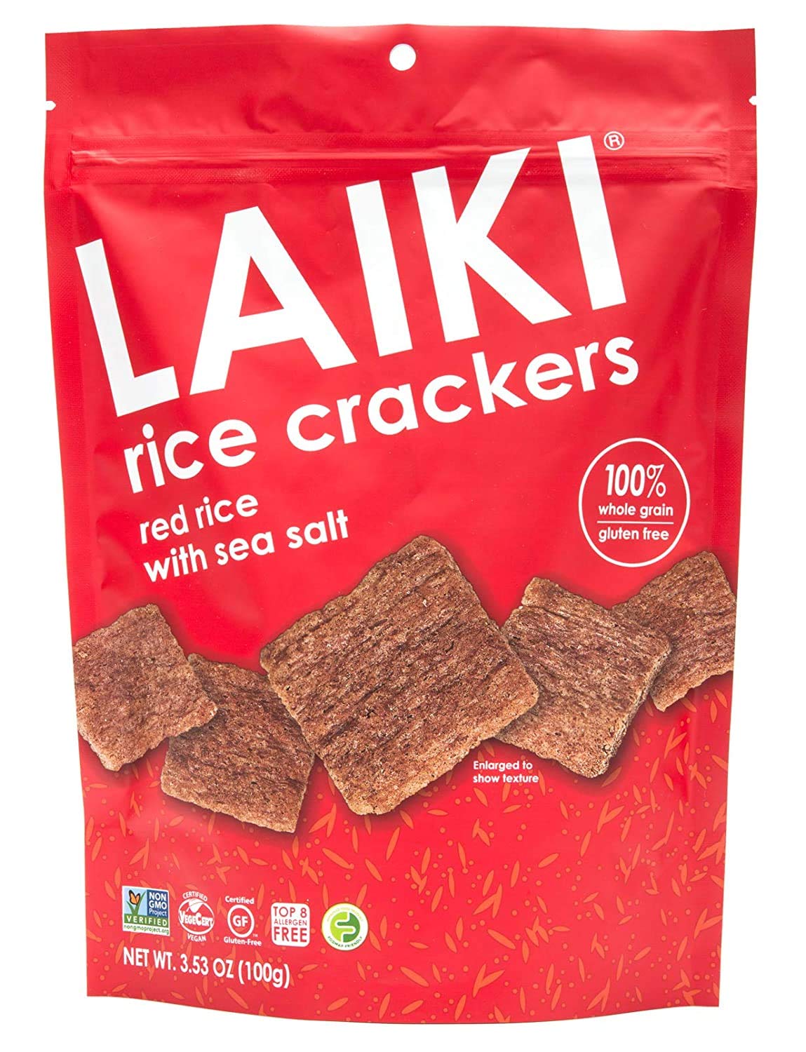 Amazon.com: LAIKI Red Rice Crackers - Gluten Free Rice Snacks ...