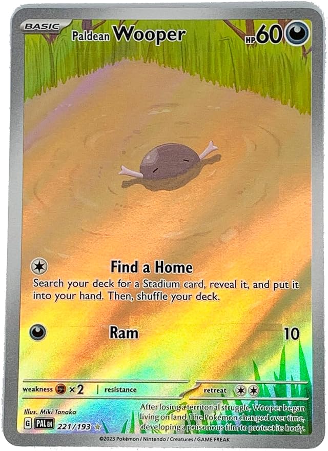 Amazon.com: Pokemon - Paldean Wooper 221/193 - Paldea Evolved ...