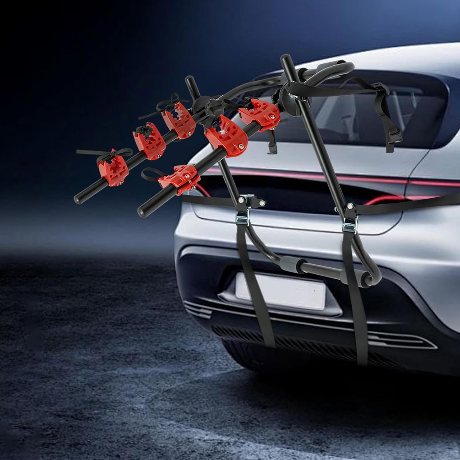 Amazon.com: Foldable 3 Bicycle Car Rack Back Installation Vehicle Trunk ...