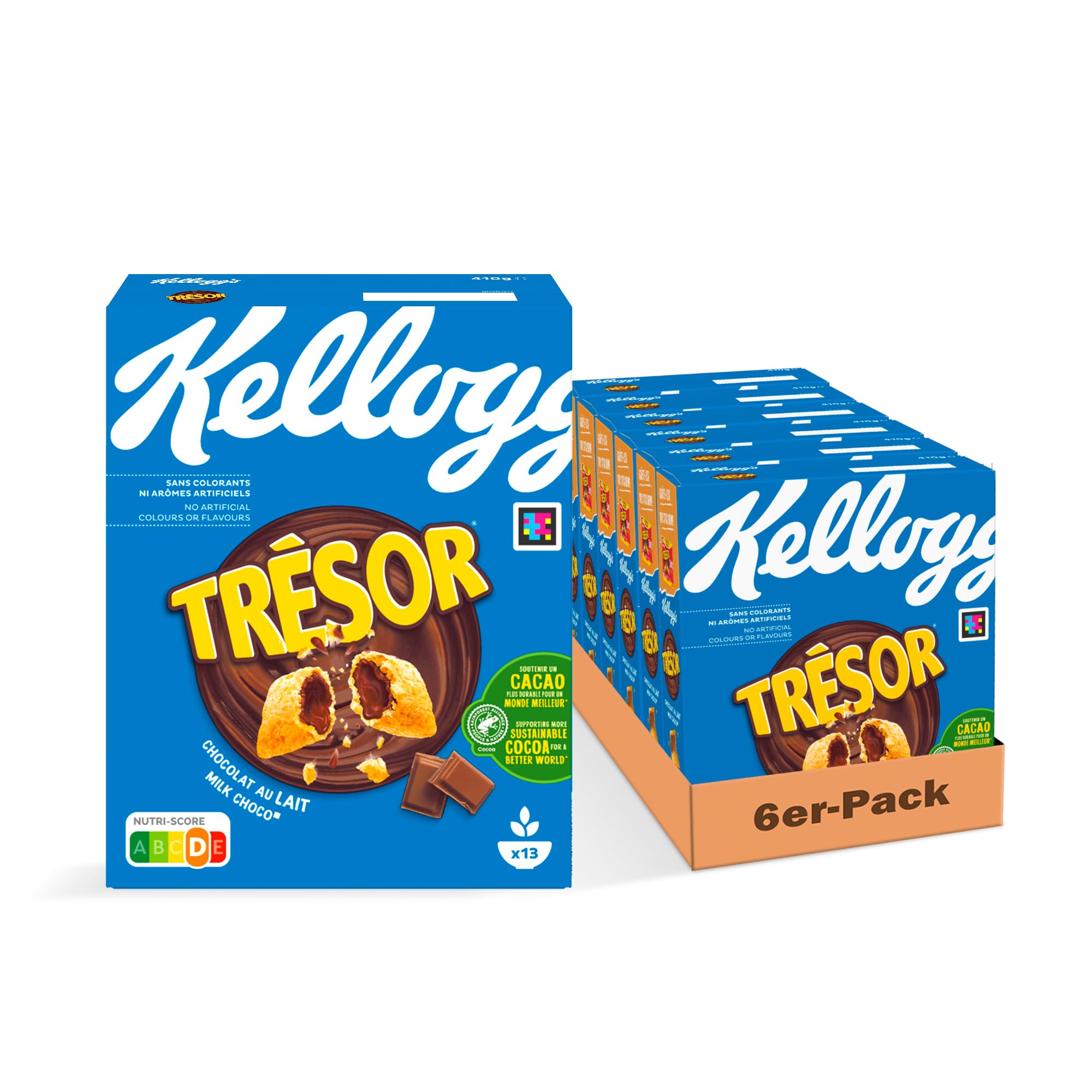 Kellogg's Tresor Milk Choco (6 x 410 g) – knusprige Frühstückscerealien ...